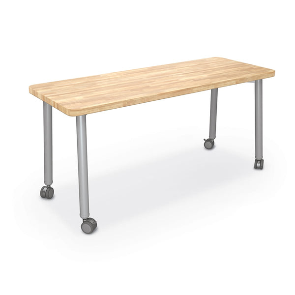 MooreCo Akt Table + Butcher Block (36"H) – Round Legs (SD-AC36F-BUTCHE ...
